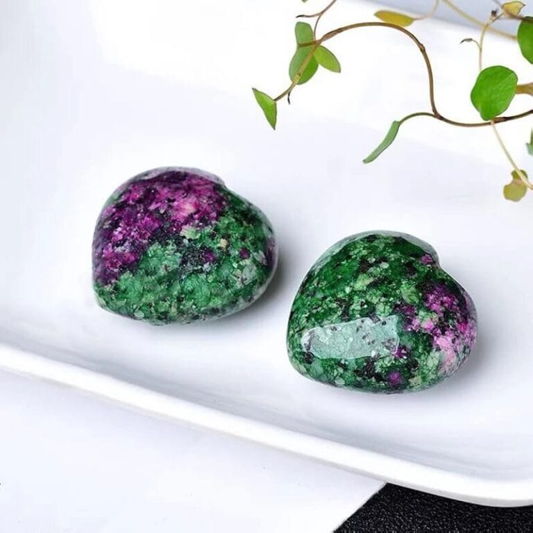 Natural Ruby Zoisite Heart Crystal