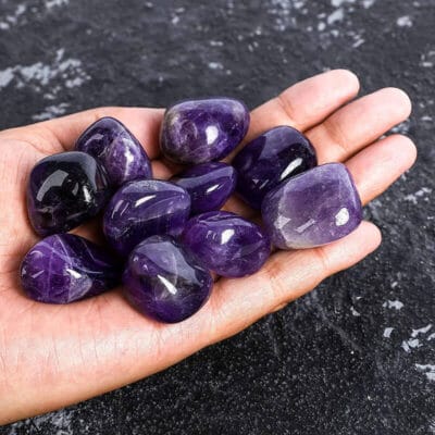 Tumbled Amethyst Polished Bulk Gemstones