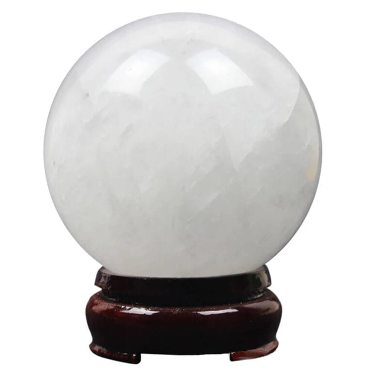 White Calcite Crystal Sphere Healing Ball - nacrystal.com