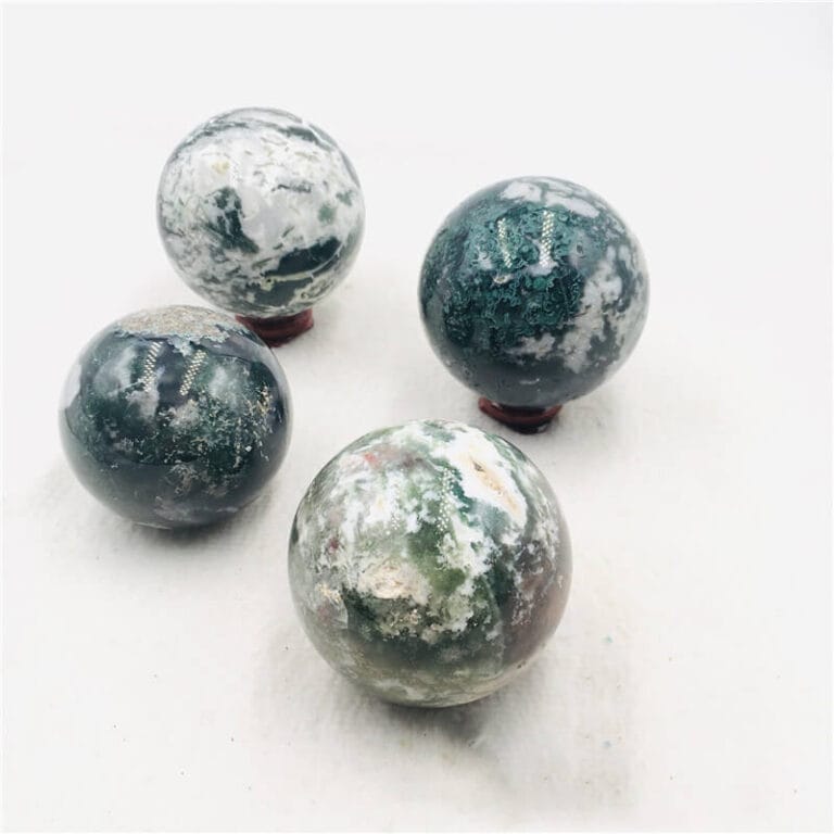 Moss Agate Ball Polished - nacrystal.com