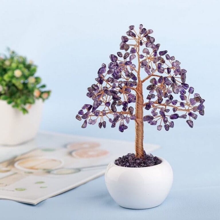 7 Chakra Healing Crystal Tree Wire Quartz Gemstone Tree
