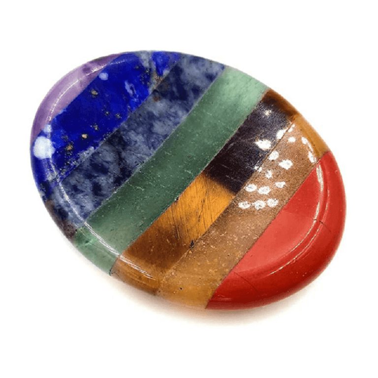 Colorful Chakra Worry Stones For Anxiety