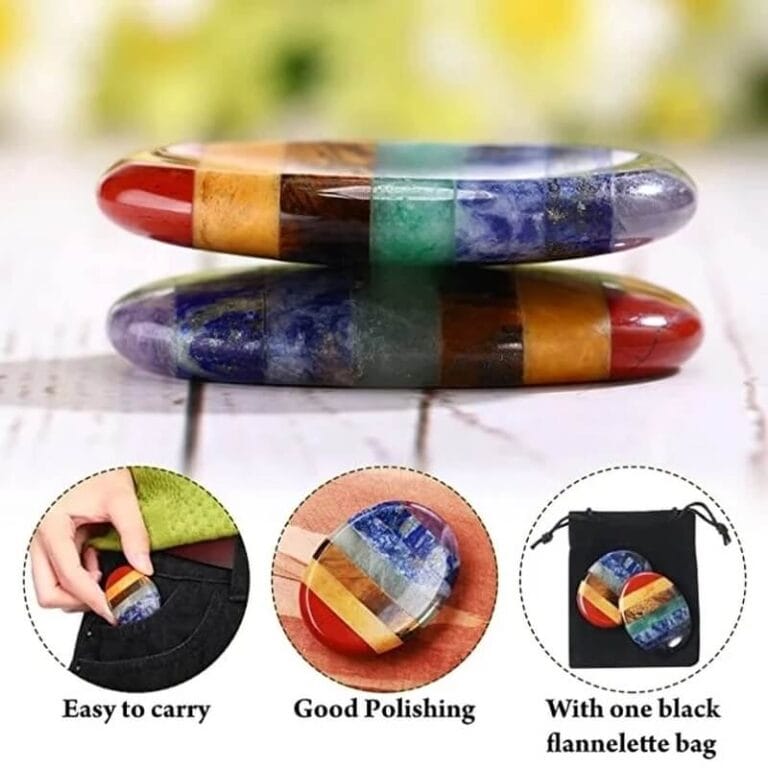 Colorful Chakra Worry Stones For Anxiety