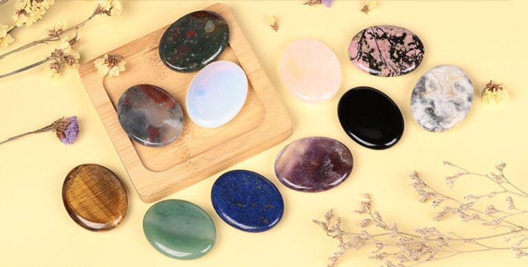 10 types Crystal Worry Stones Bulk