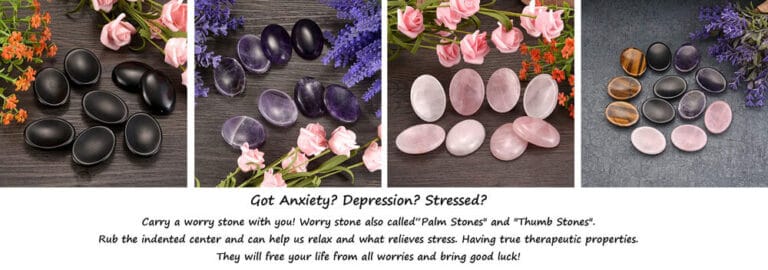 10 types Crystal Worry Stones Bulk