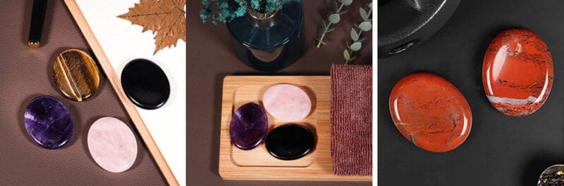 10 types Crystal Worry Stones Bulk