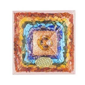 Orgone Pyramid Crystal 7 Chakra - nacrystal.com