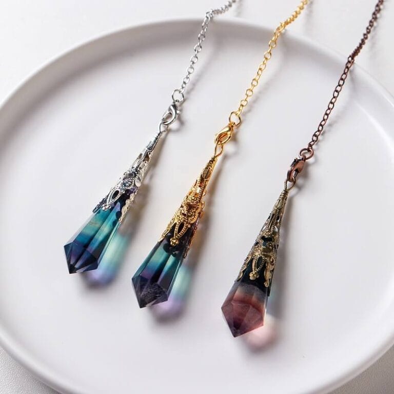 Colored Fluorite Pillar Crystal Aura Pendant Wholesale - nacrystal.com