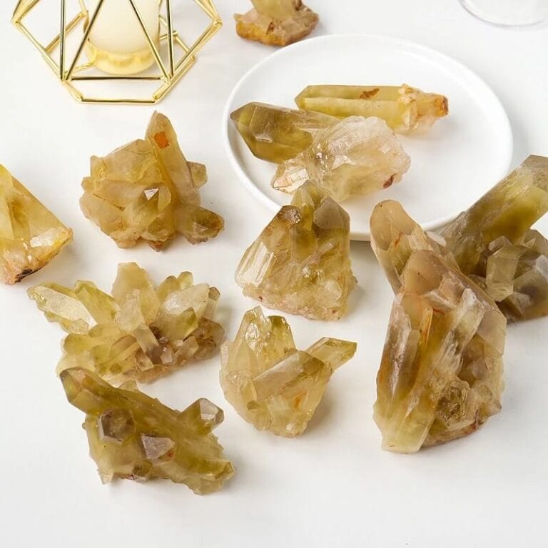 Natural Citrine Quartz Cluster Healing Gemstones - nacrystal.com