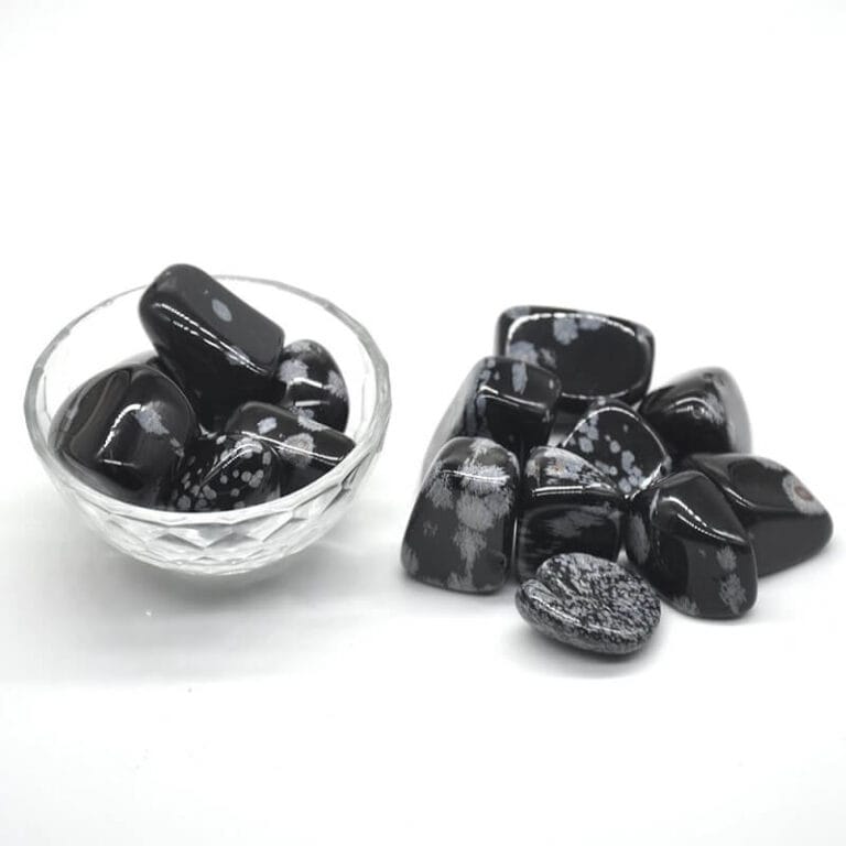 Natural Crystal Snowflake Obsidian Tumbled Stone - nacrystal.com