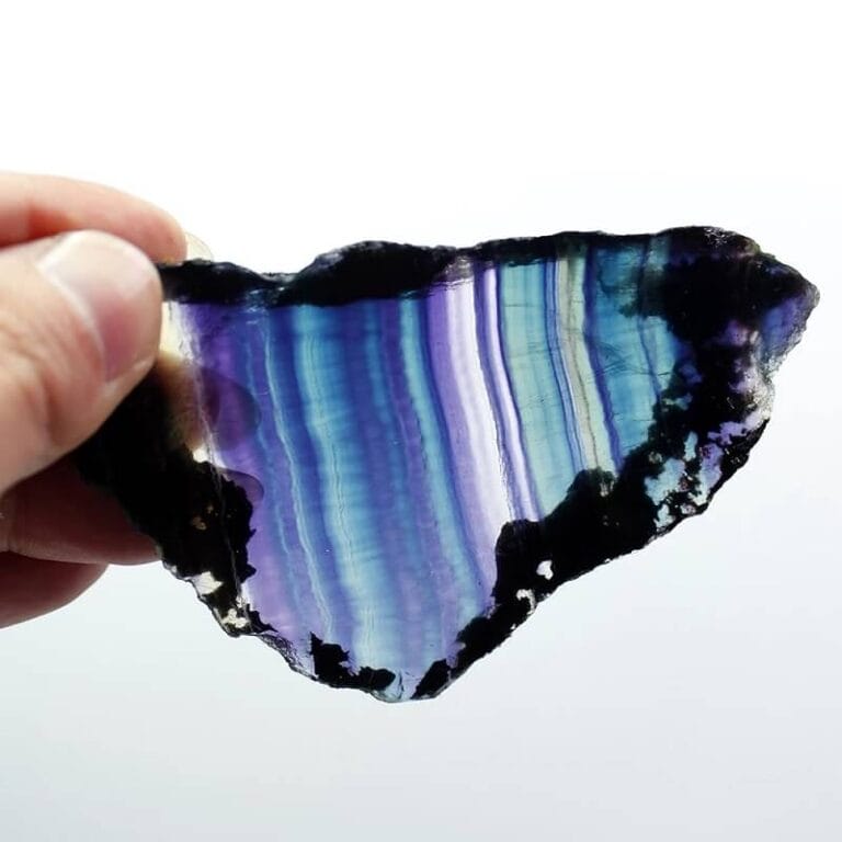 Rainbow Striped Fluorite Crystal Raw Stone - nacrystal.com