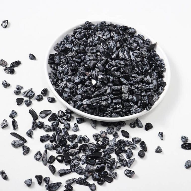 Snowflake Obsidian Crystal Small Crushed Stone - nacrystal.com