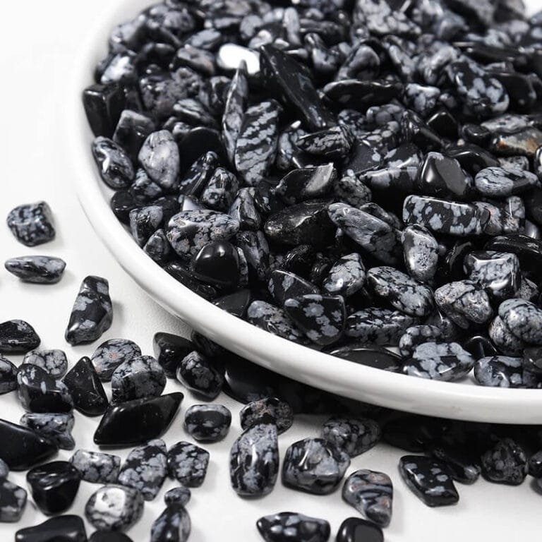 Snowflake Obsidian Crystal Small Crushed Stone - nacrystal.com