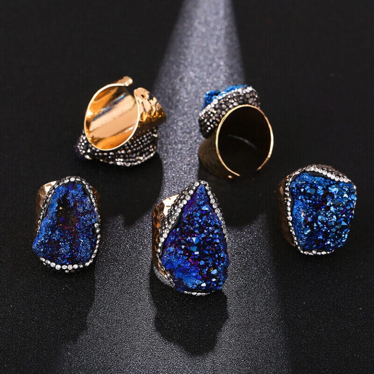 Healing Raw Crystal Rings