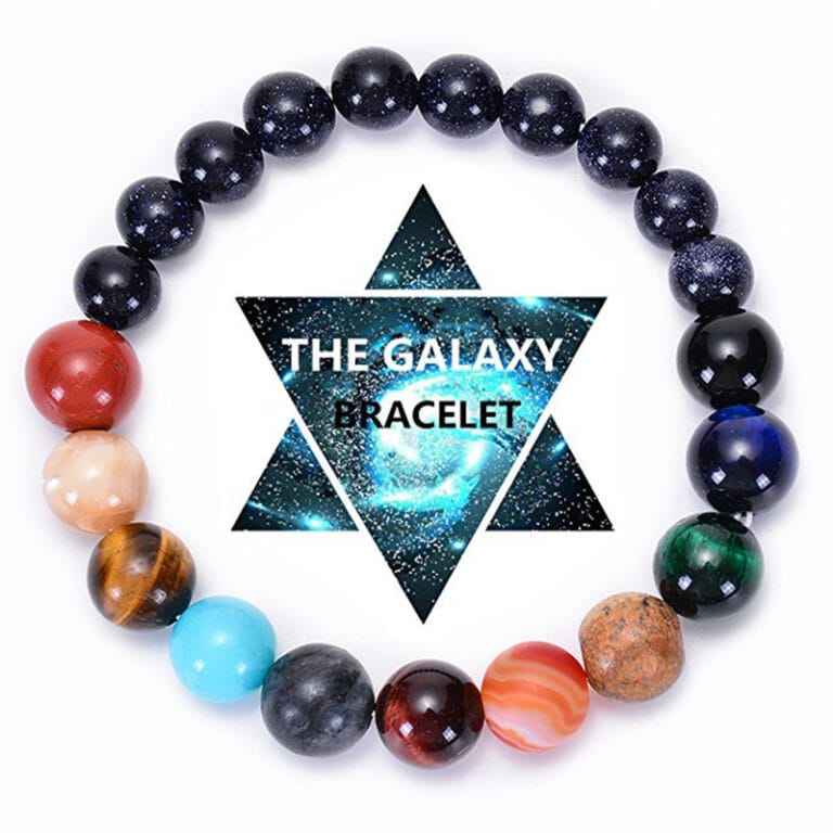 Cosmic Crystal Stones Planets Beaded Bracelet