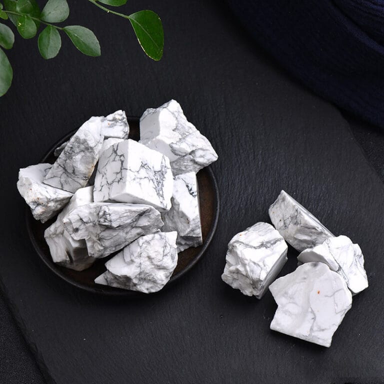 Natural Howlite Crystal Point Wand