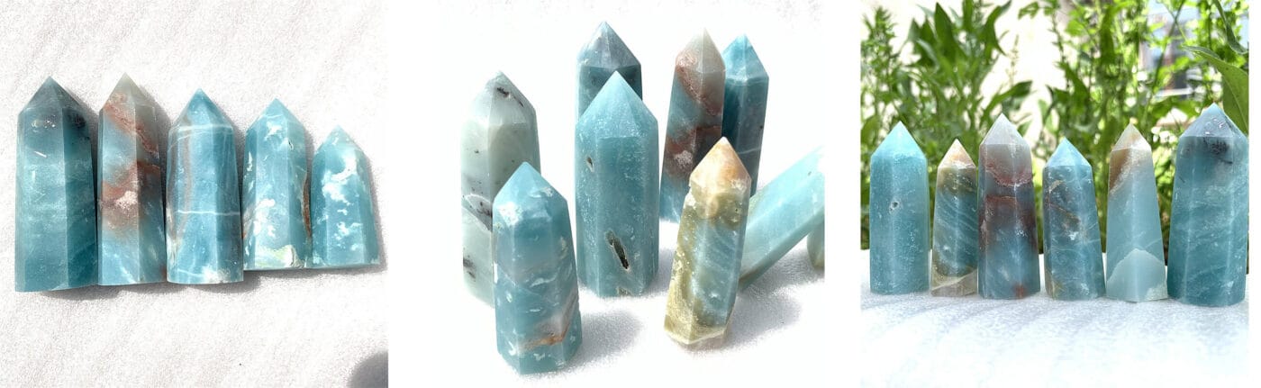 Blue Caribbean Calcite Tower In bulk