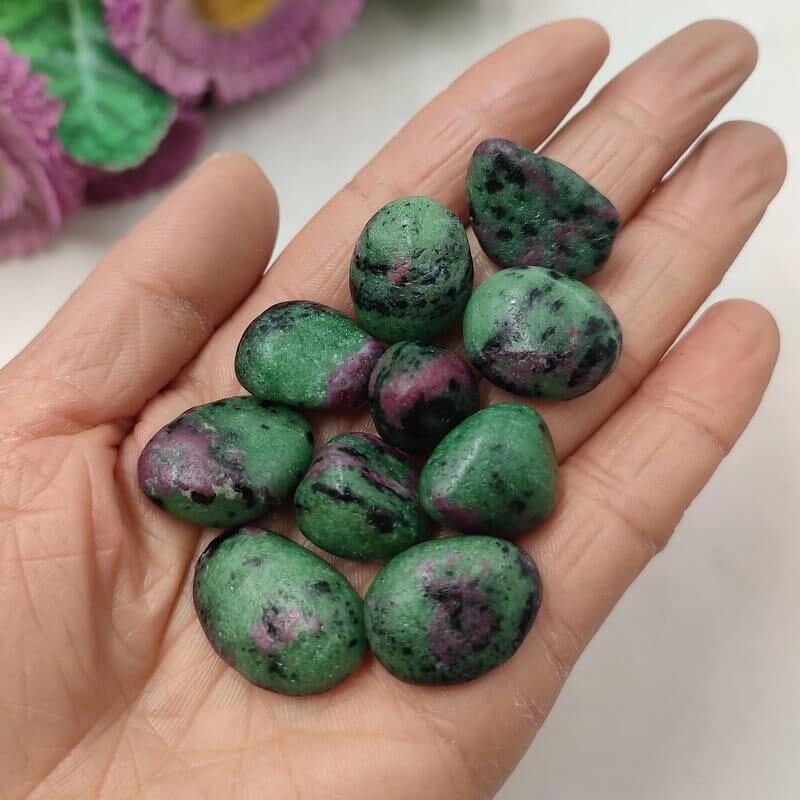 Tumbled Ruby Zoisite Stones