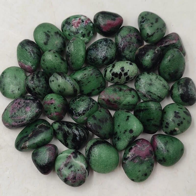 Tumbled Ruby Zoisite Stones
