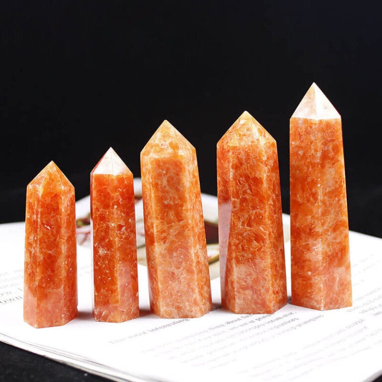 Wholesale Orange Calcite Point Tower - Nacrystal.com