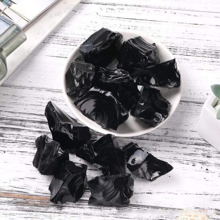 Black Obsidian Rough Stone Energy Crystal Gravel