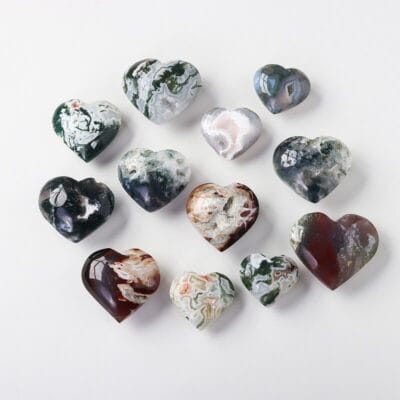 10 Types Mini Crystal Heart