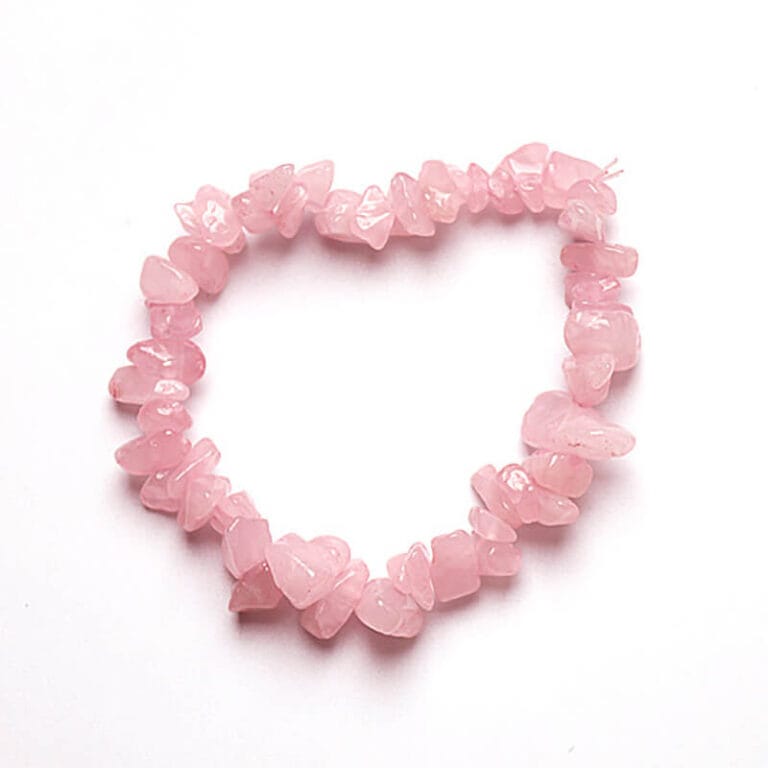 Rose Quartz Bracelet Gravel Natural Stone - Nacrystal.com