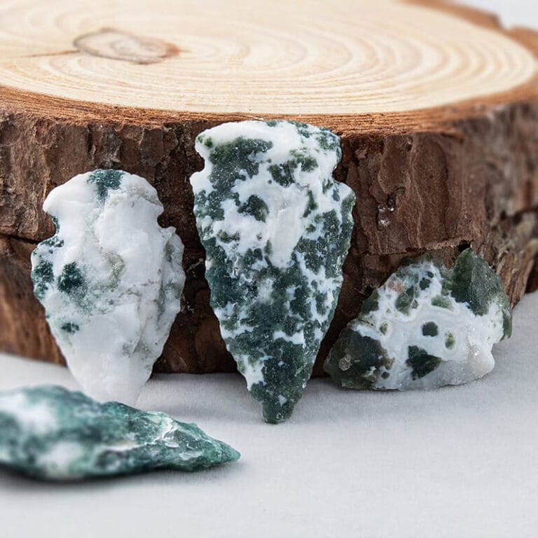 Tree Agate Raw Arrowhead DIY for Pendant - Nacrystal