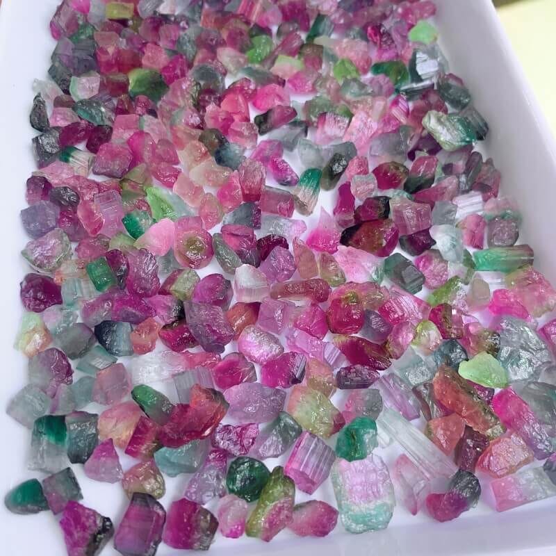Watermelon Tourmaline Gravel - Nacrystal.com