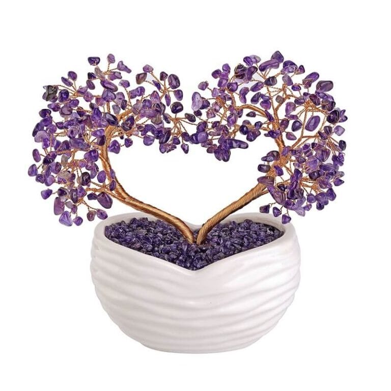 Amethyst Tree Heart Money Healing Gemstone Tree