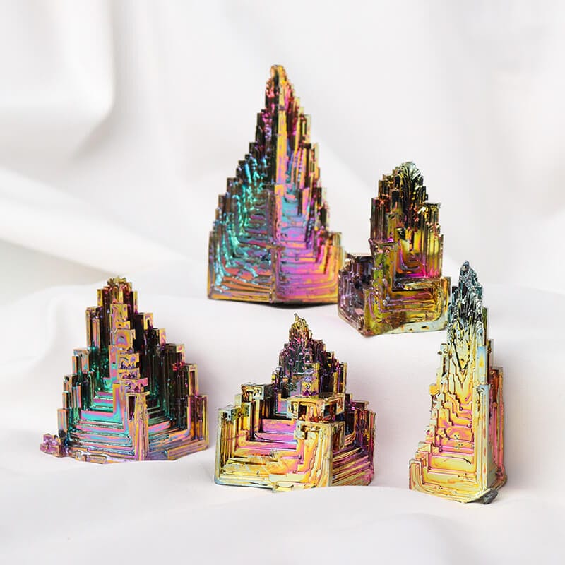 Natural Bismuth Crystals Metal Rainbow Bismuth Tower