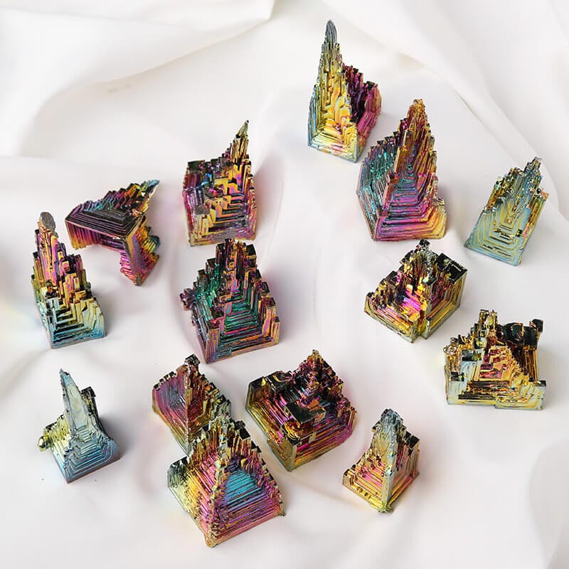 Natural Bismuth Crystals Metal Rainbow Bismuth Tower