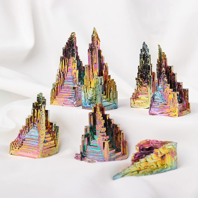 Natural Bismuth Crystals Metal Rainbow Bismuth Tower