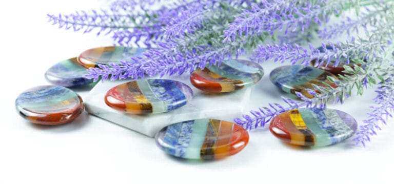 Colorful Chakra Worry Stones For Anxiety