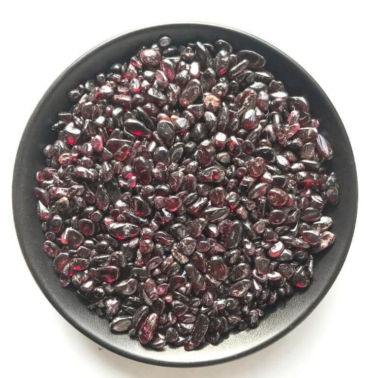 Polished Red Garnet Quartz Crystal Stone