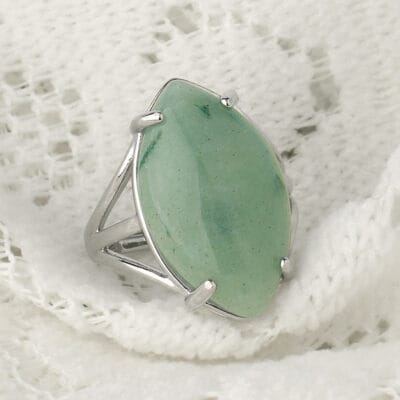 Crystal Ring Polished Stone Adjustable Ring - Nacrystal