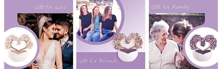 Amethyst Tree Heart Money Healing Gemstone Tree