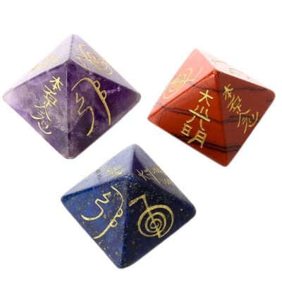 Crystal Pyramid Golden Symbols - Nacrystal