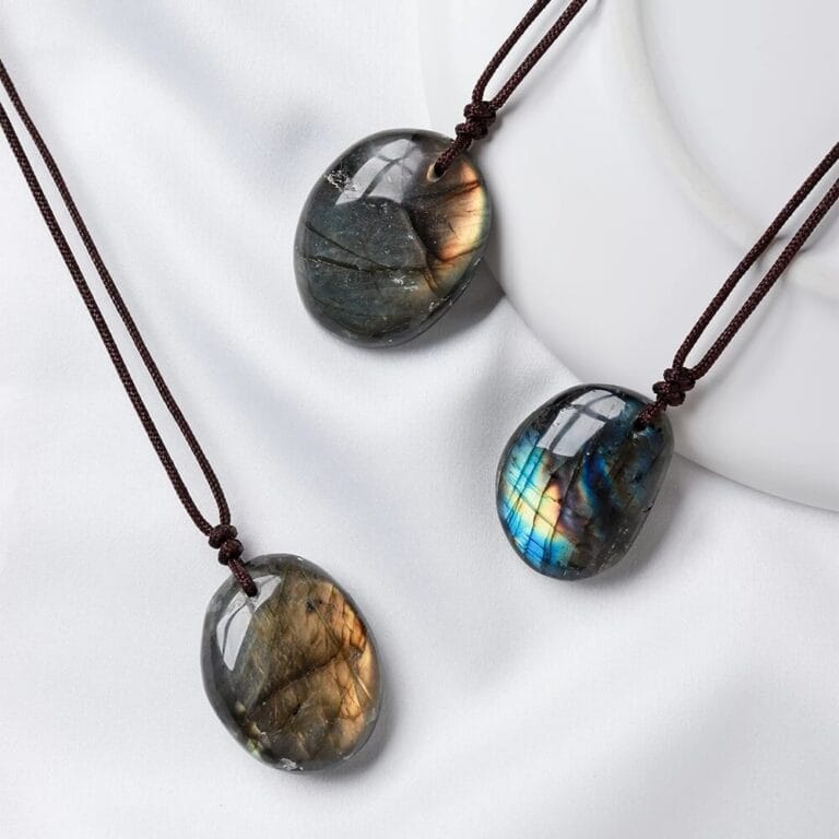 Labradorite Pendant Necklace Energy Stones - nacrystal.com