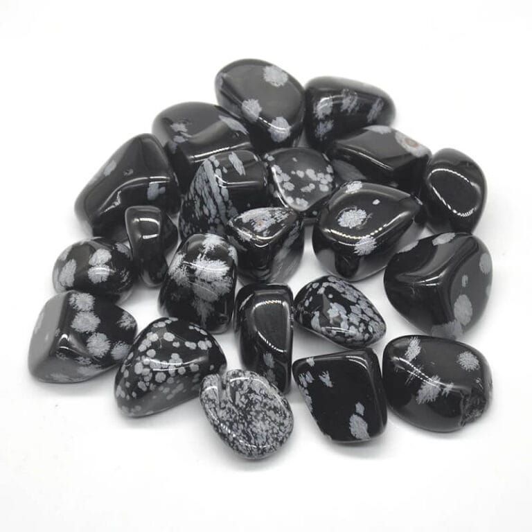Natural Crystal Snowflake Obsidian Tumbled Stone - Nacrystal
