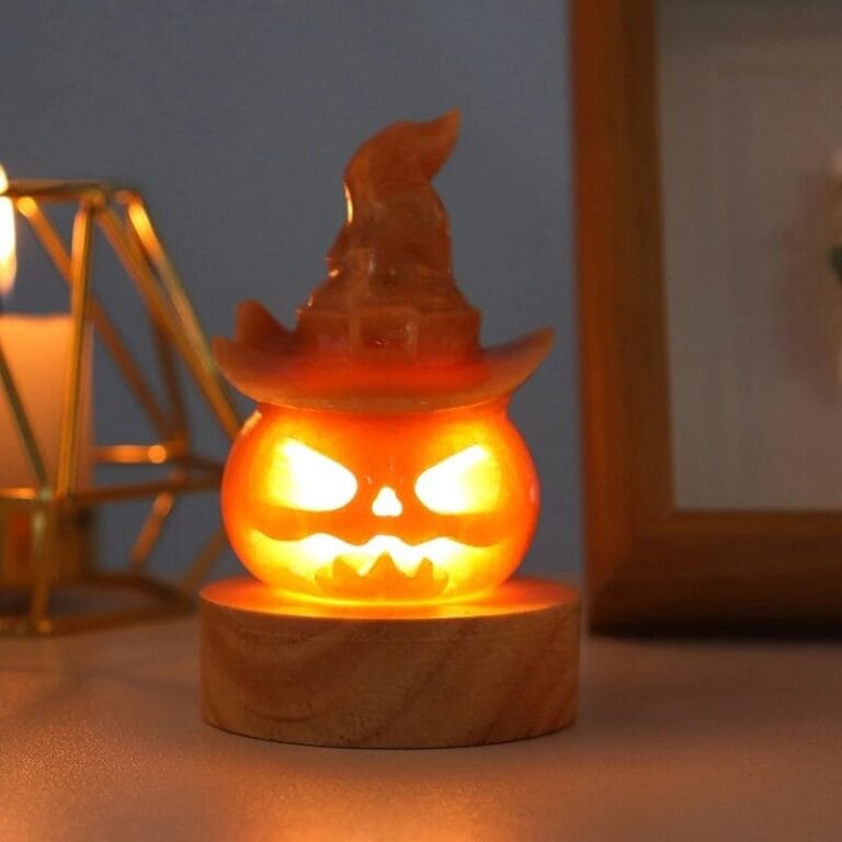 Sunstone Hollowing Pumpkin Head Halloween Gem Carving - Nacrystal.com