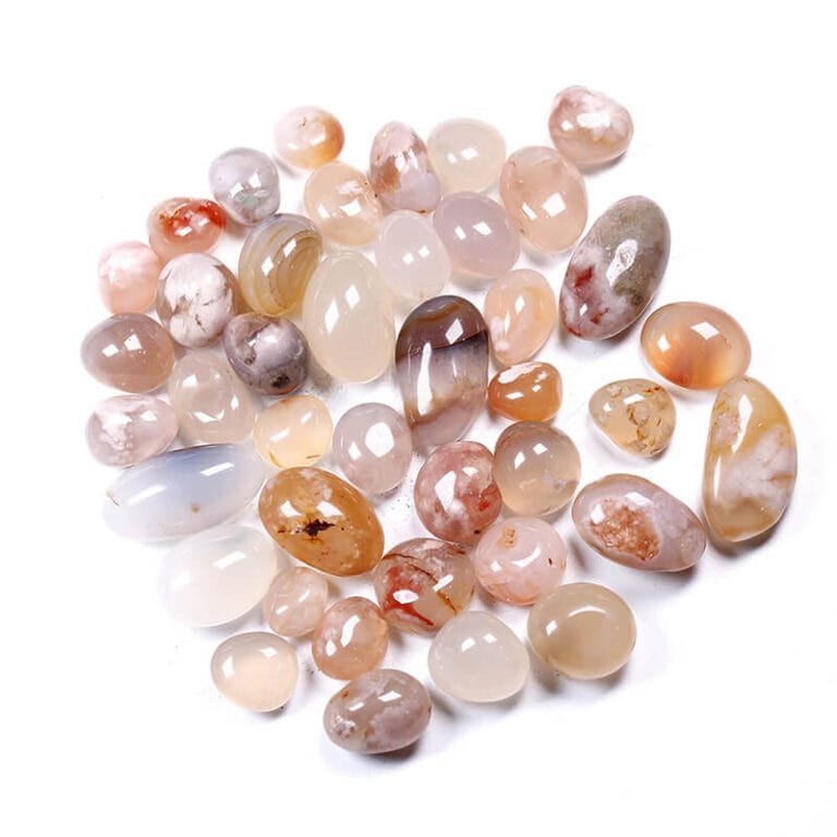 Sakura Flower Agate Tumbled Stone - Nacrystal