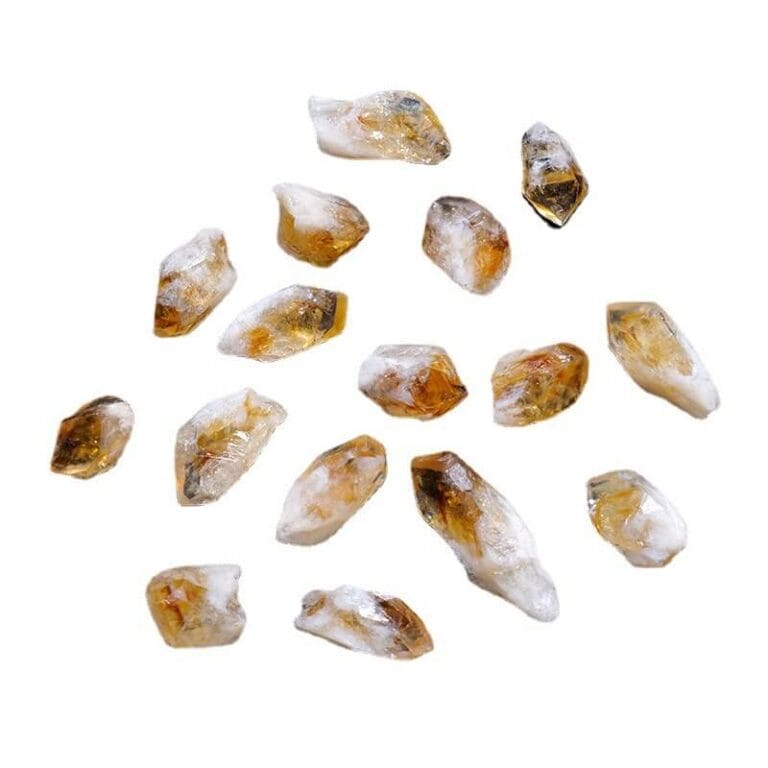 Natural Brazilian Citrine Crystal Stone Teeth Bulk