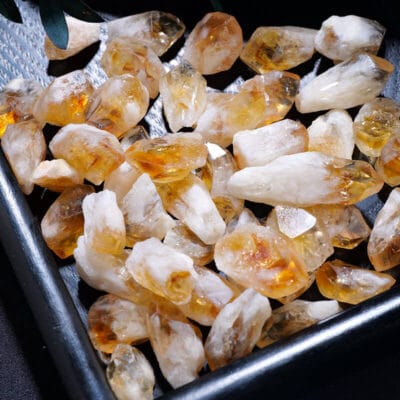 Natural Brazilian Citrine Crystal Stone Teeth Bulk