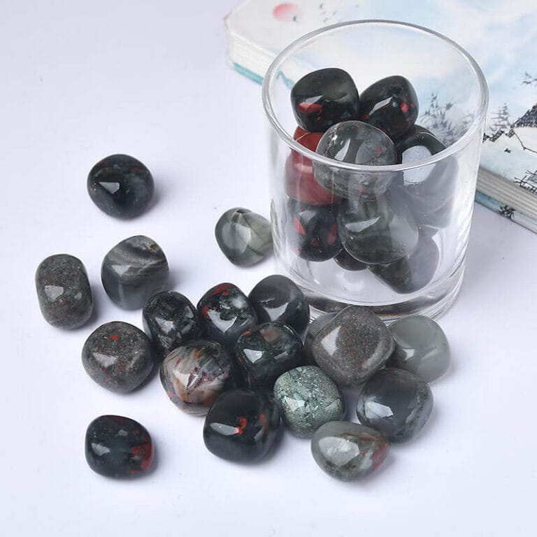 African Bloodstone Tumble Stone Bulk - Nacrystal