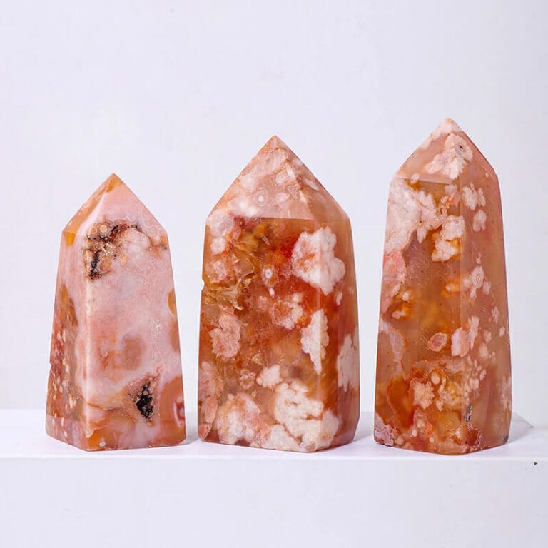 Red Flower Agate Tower Wholesale