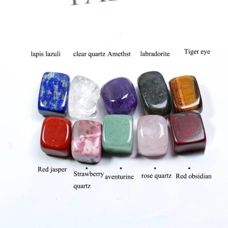 10 Pieces Tumbled Stones Gift Crystal Box