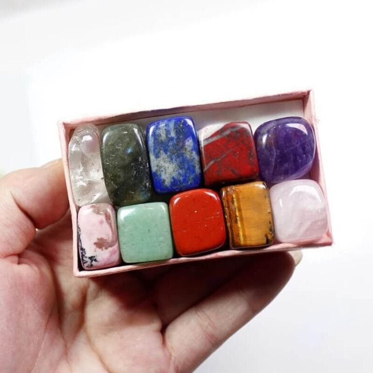 10 Pieces Tumbled Stones Gift Crystal Box