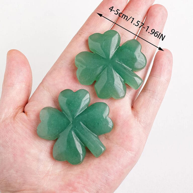 Four Leaf Clover Green Aventurine Carve - Nacrystal.com