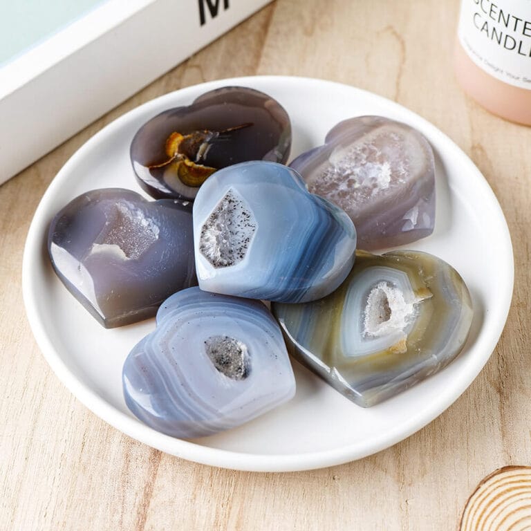 Agate Crystal Geode Love Heart Wholesale - Nacrystal.com
